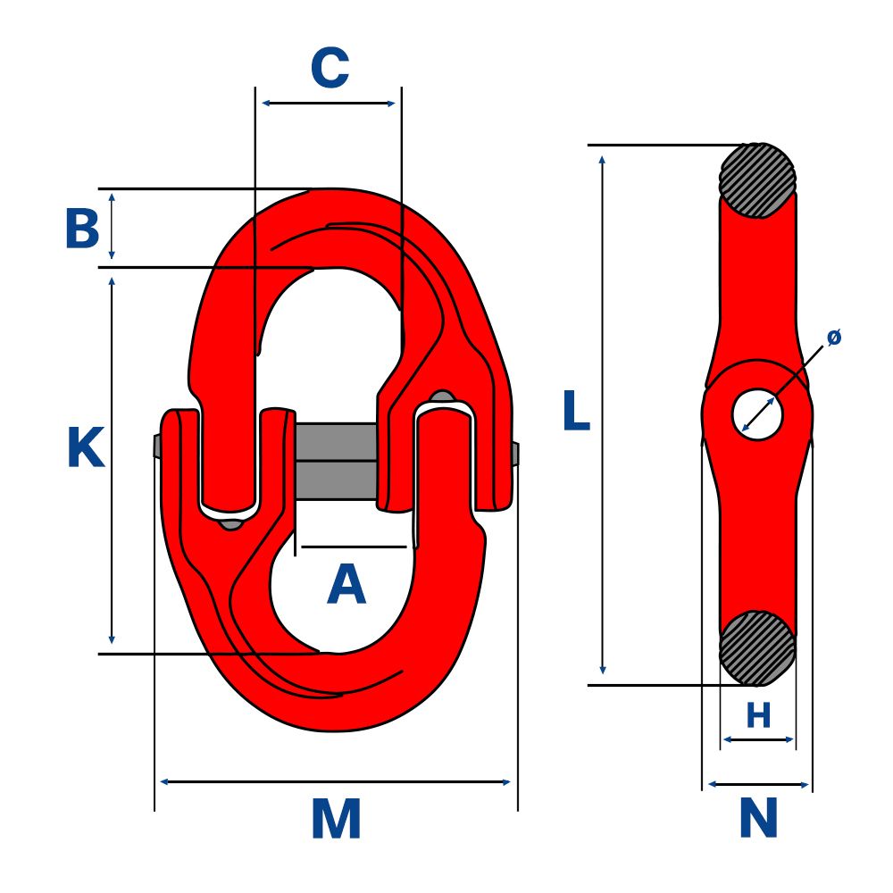 Chain Link Alloy Steel for 13mm Grade 80 Chains | L&S