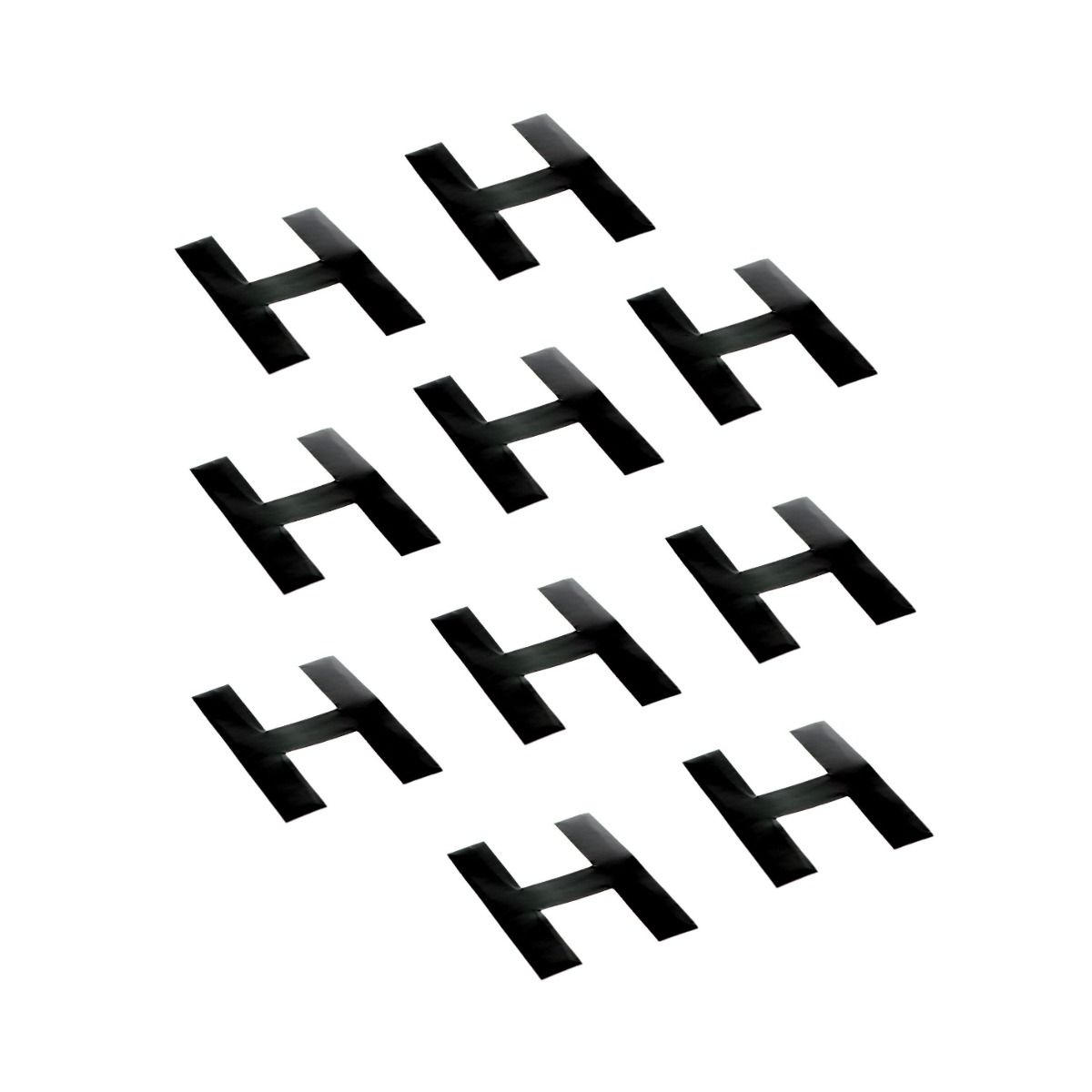 Self Adhesive 80mm Black Digits - Letter H (Pack of 10) | L&S