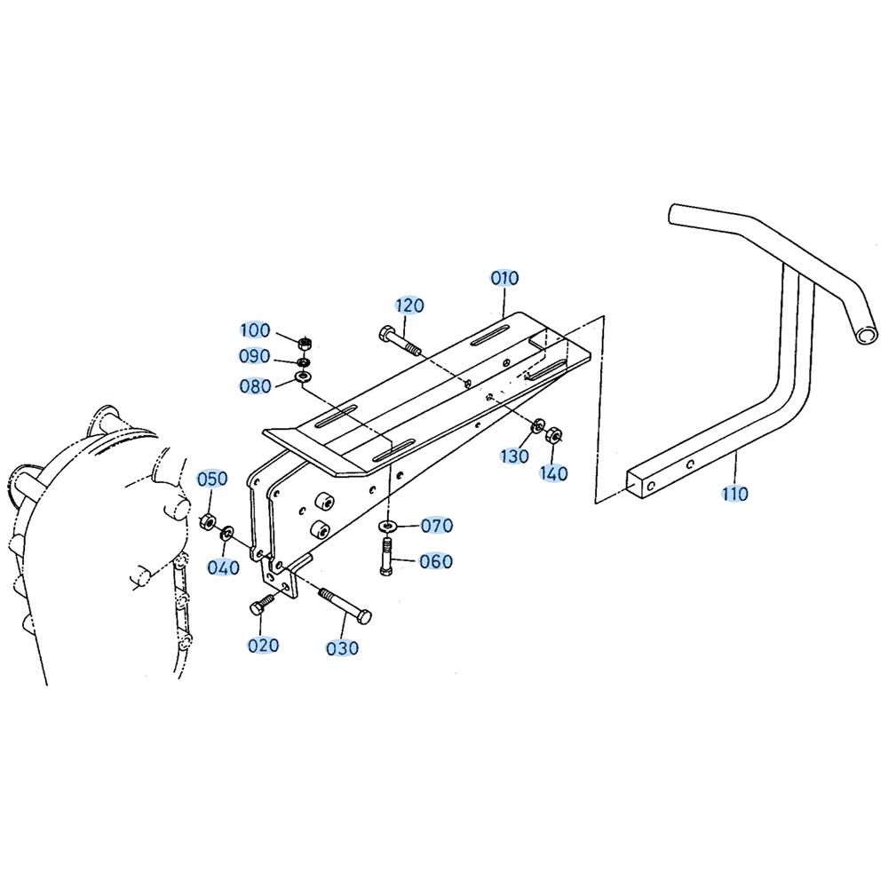 Front Frame Assembly for Kubota AD70 Tiller | L&S