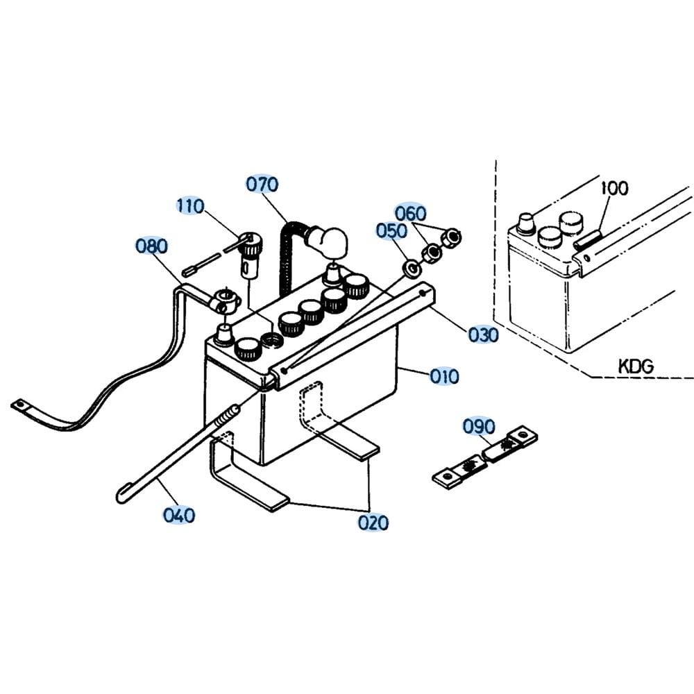 Battery Assembly for Kubota KH151 Mini Excavator | L&S
