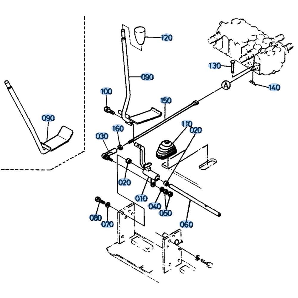 Control Lever (R/H) Assembly for Kubota KH191 Mini Excavator | L&S