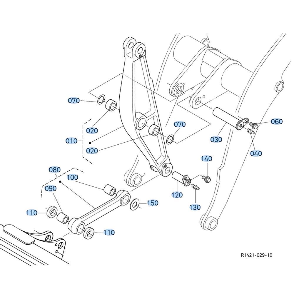 Tilt Arm Assembly for Kubota R430 Loader | L&S