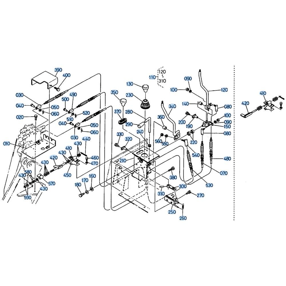 Control Lever Assembly for Kubota R510 Loader | L&S