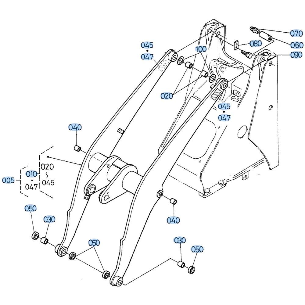 Shovel Arm Assembly for Kubota R520 Loader | L&S
