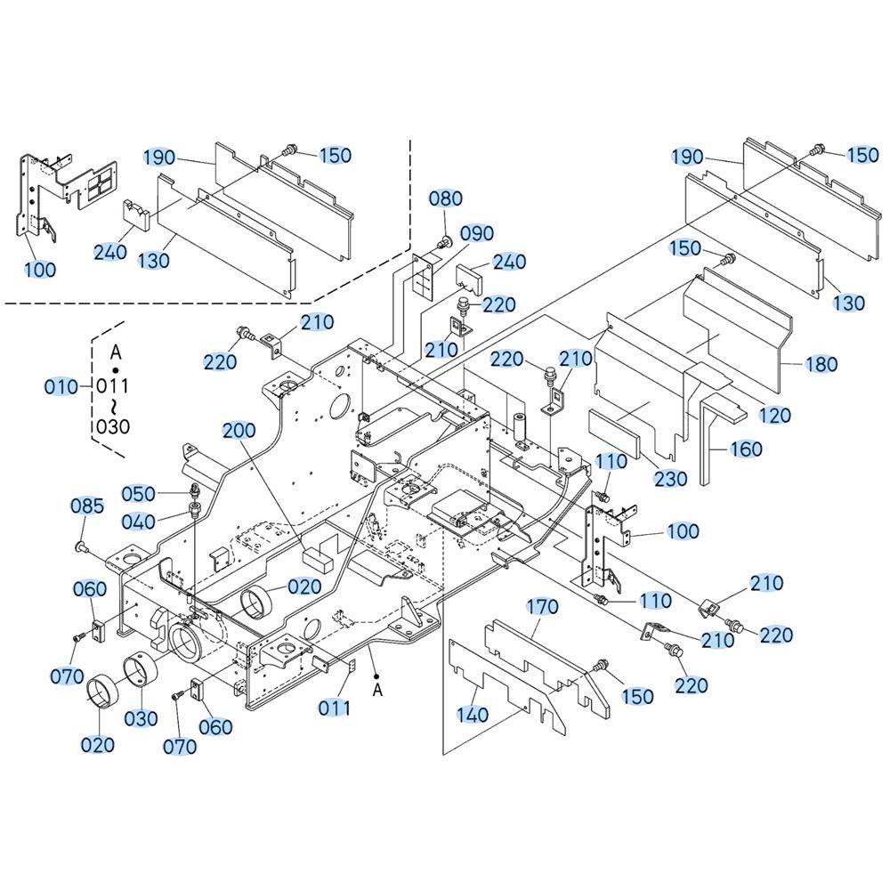 Rear Frame Assembly for Kubota R630 Loader | L&S