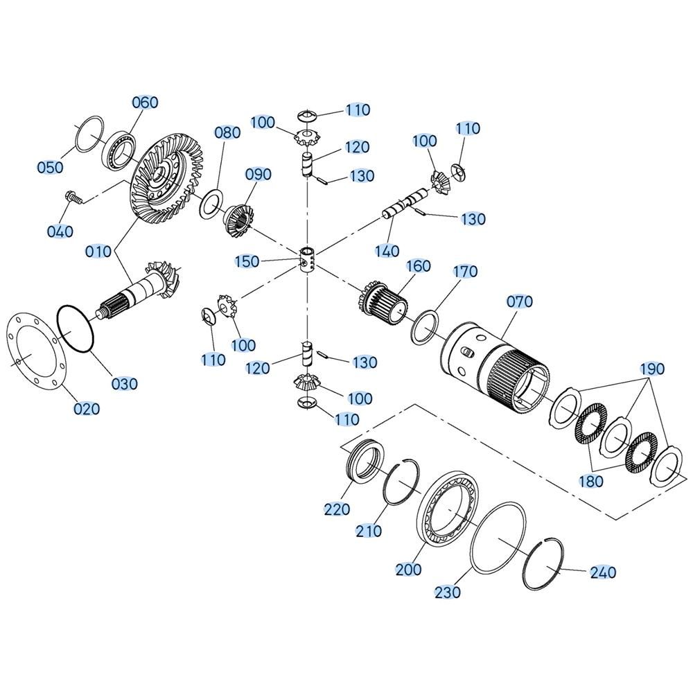 Differential Axle (Rear) Assembly for Kubota R630 Loader | L&S