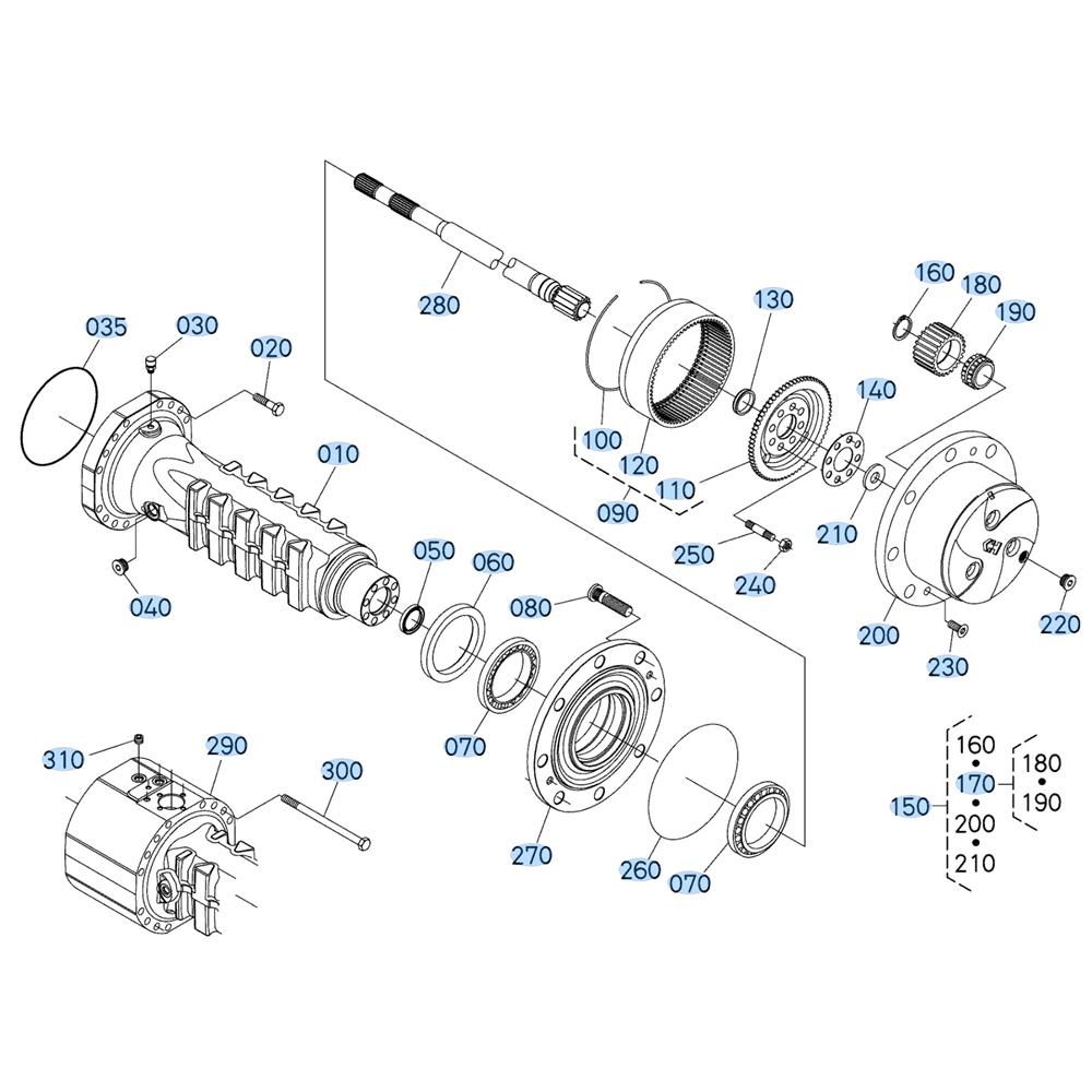 Planetary Gear (Rear) Assembly for Kubota R630 Loader | L&S