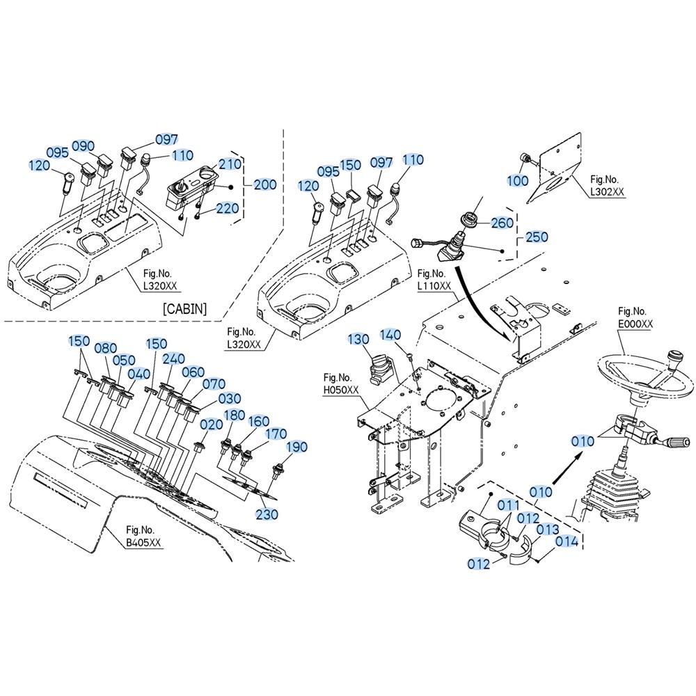Instrument Panel Assembly for Kubota R630 Loader | L&S