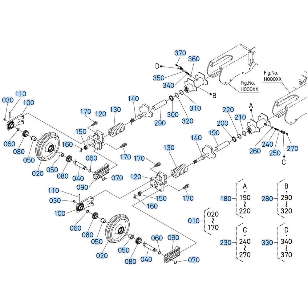 Idler Assembly for Kubota U17-5 Mini Excavator | L&S