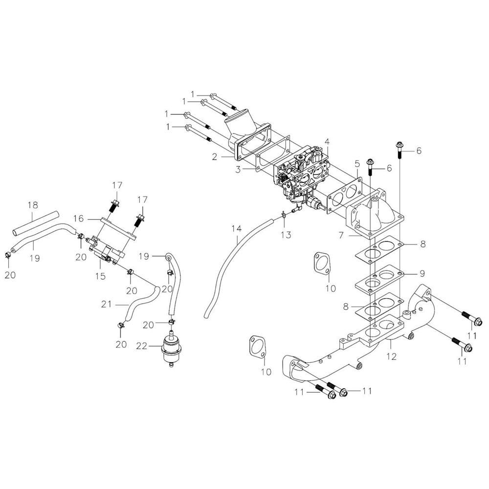 Carburettor Assembly for Loncin LC2V80FD Engine | L&S