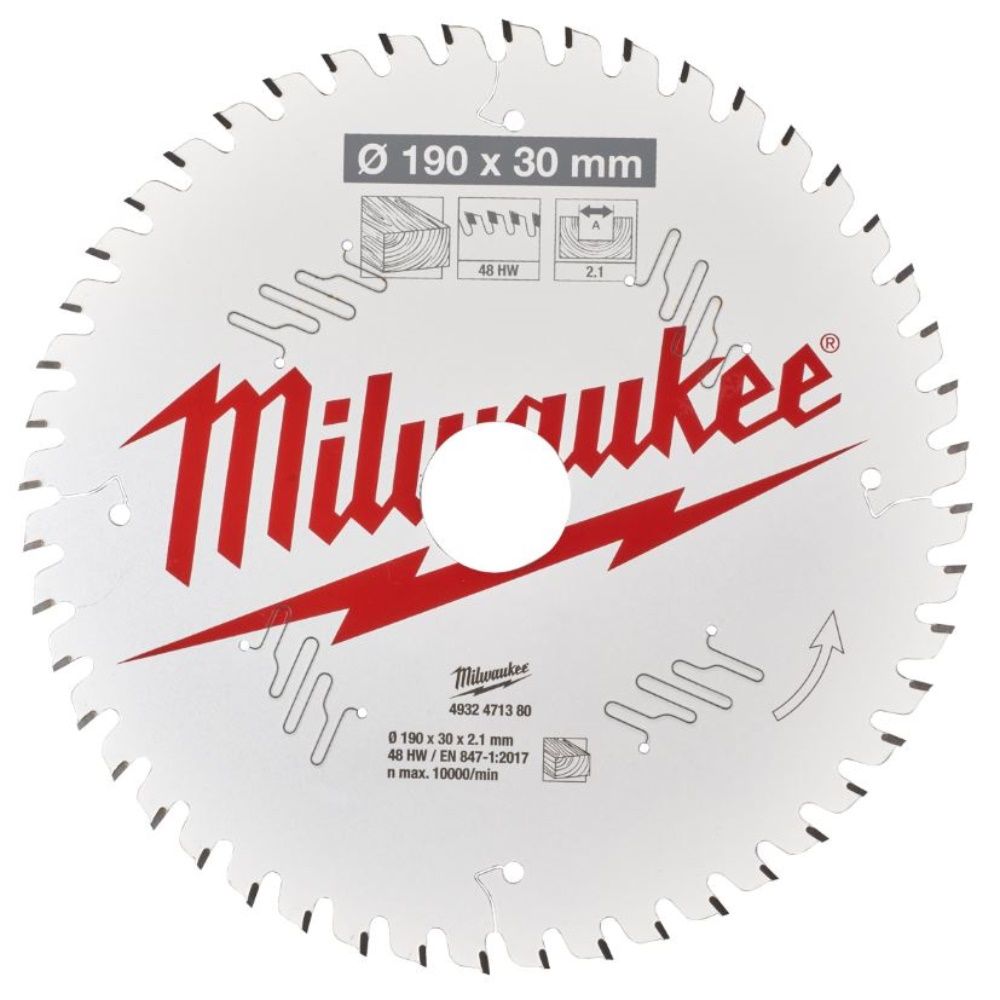 Milwaukee Blade for Hand Held Circular Saws (190mm x 30mm x 2.1mm x ...