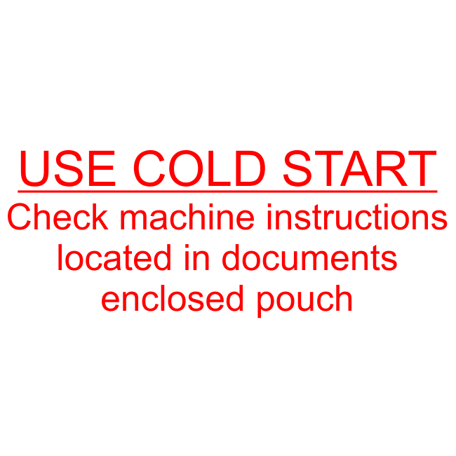 Safety Sticker 'Use Cold Start' 100x50mm Adhesive | L&S