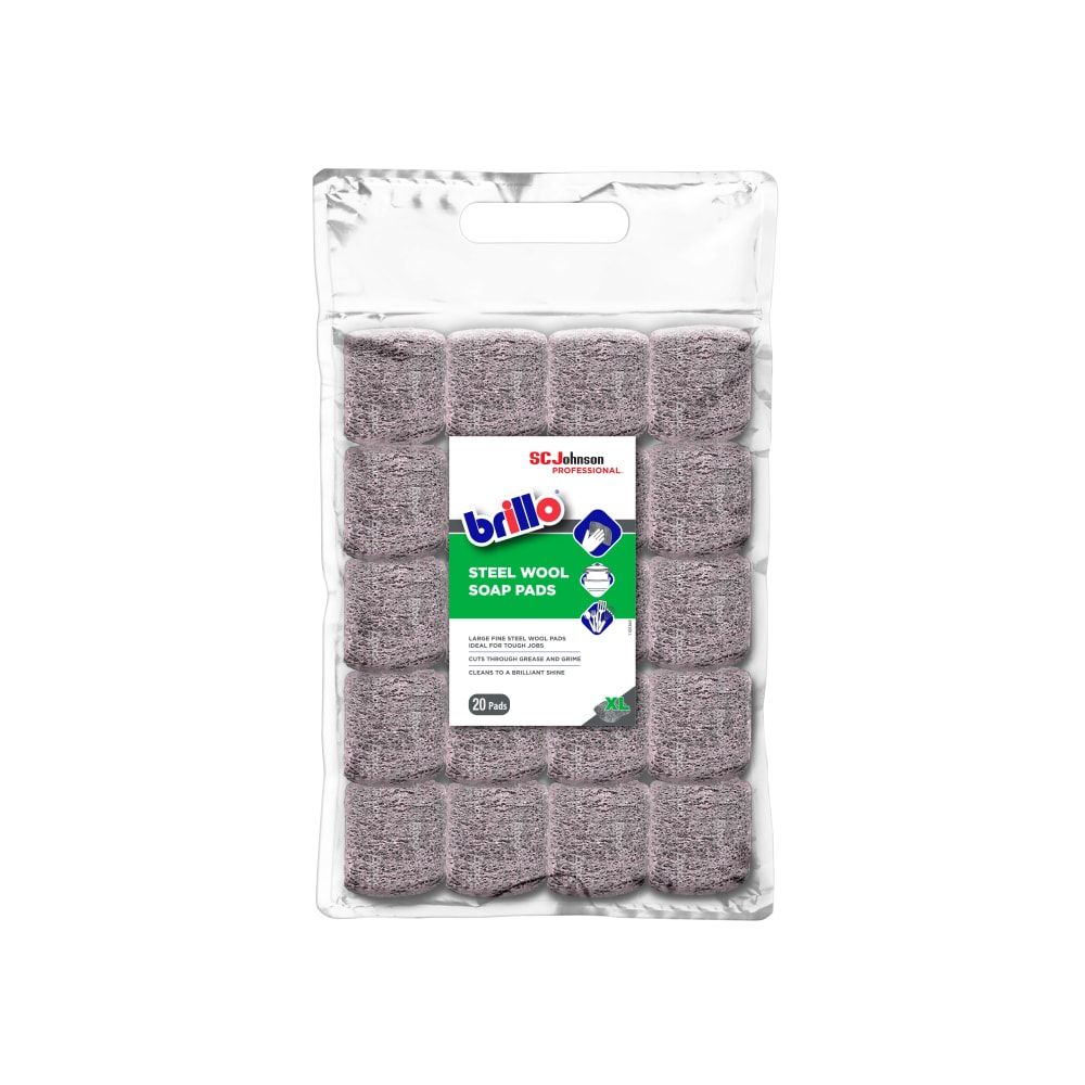 Brillo® Steel Wool Soap Pads (Pack 20) | L&S
